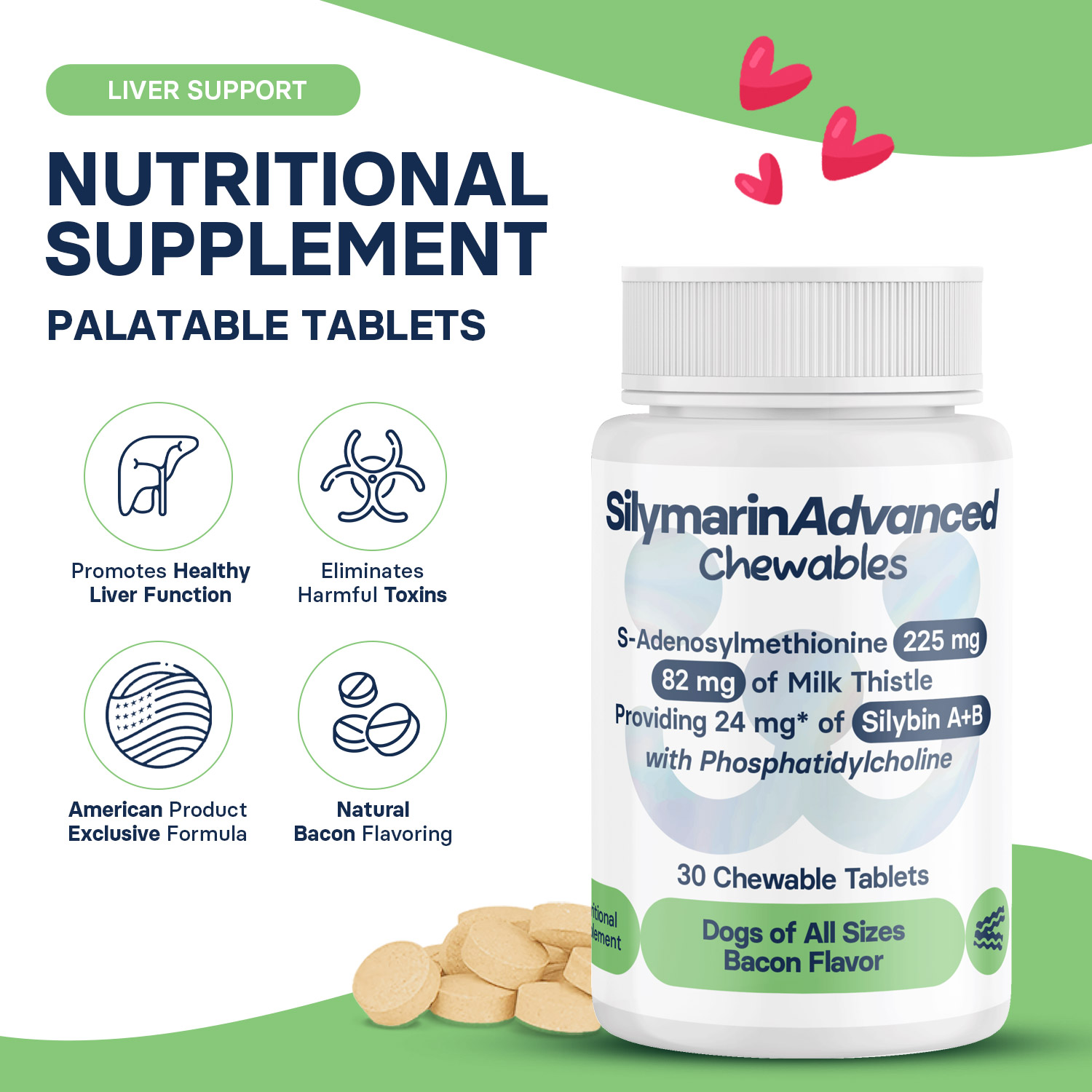 SilymarinAdvanced Chewables for Dogs of All Sizes 30 tablets | Meds Me ...