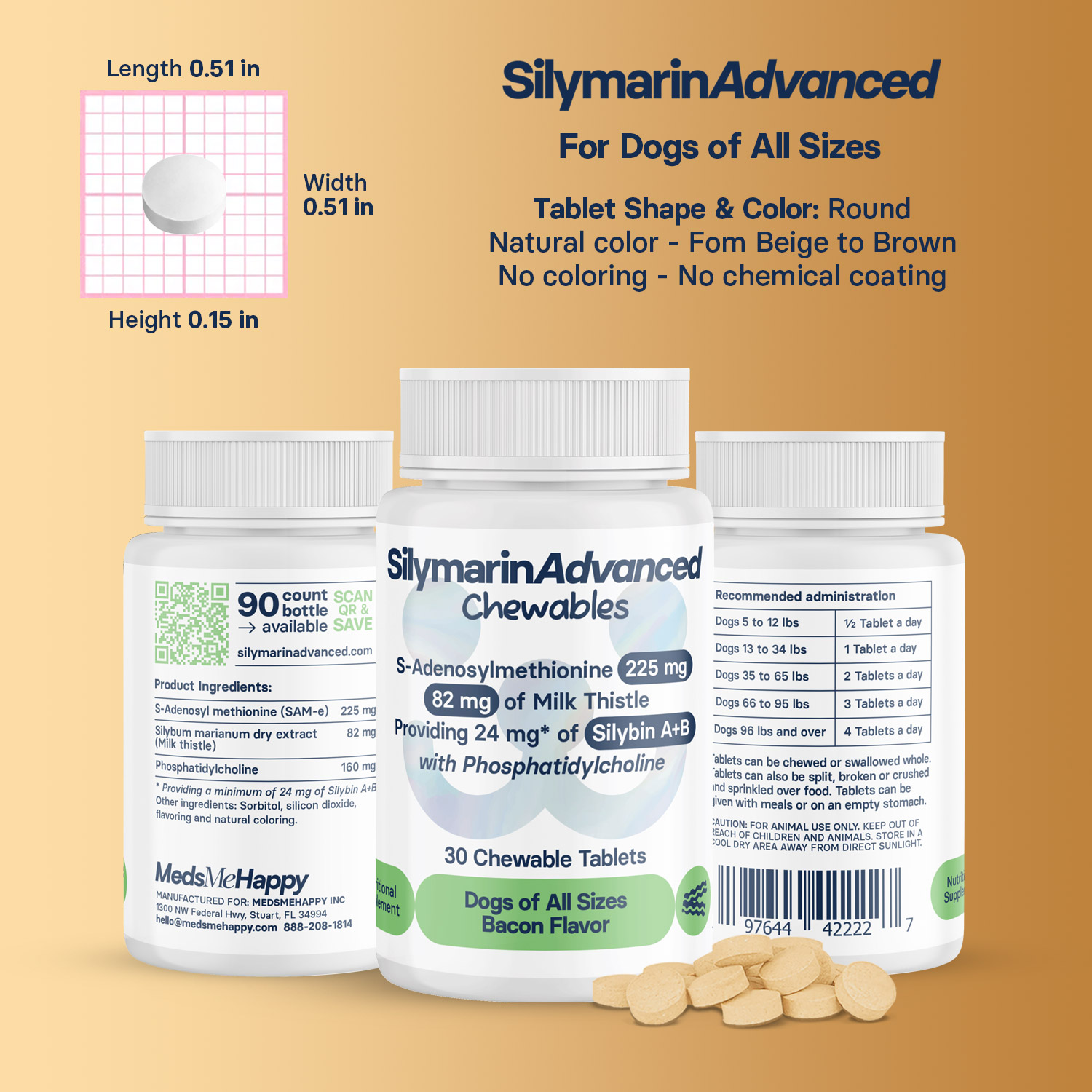 SilymarinAdvanced Chewables for Dogs of All Sizes 30 tablets | Meds Me ...